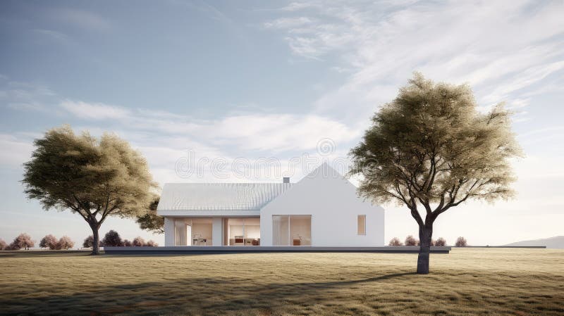 Simple plain house stock illustration. Illustration of uncluttered ...