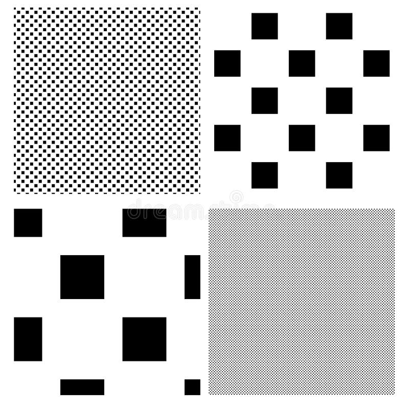Simple, Plain Squares Repeatable, Seamless Background, Pattern Set ...