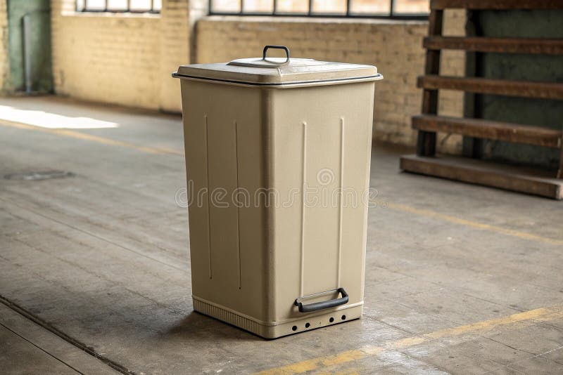 Plain Basic Trash Bin Simple Design Stock Illustration - Illustration ...