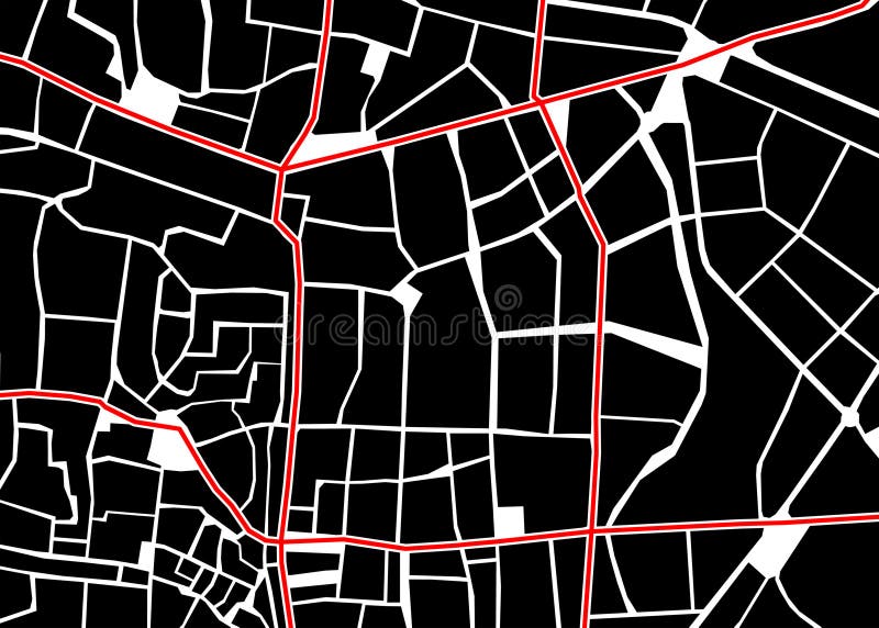 Simple Plan Scheme of a City Map with Cadastral Land Parcel, Cadastre ...