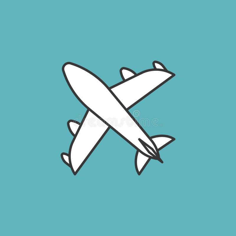 Simple Air Plane Logo Design Stock Vector - Illustration of concept ...