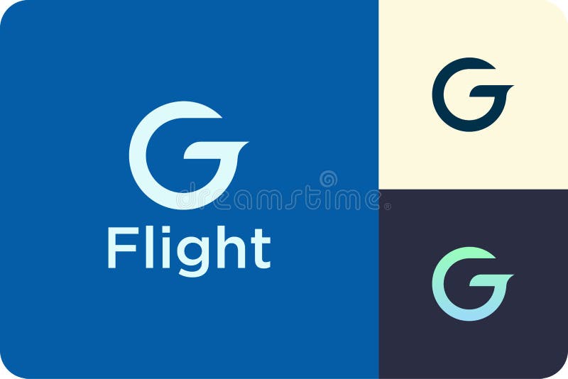 Simple Plane Logo with Letter G Shape Stock Vector - Illustration of ...