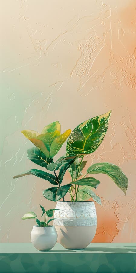 Simple Plant Arrangement Designed with a Patterned Layout Stock ...