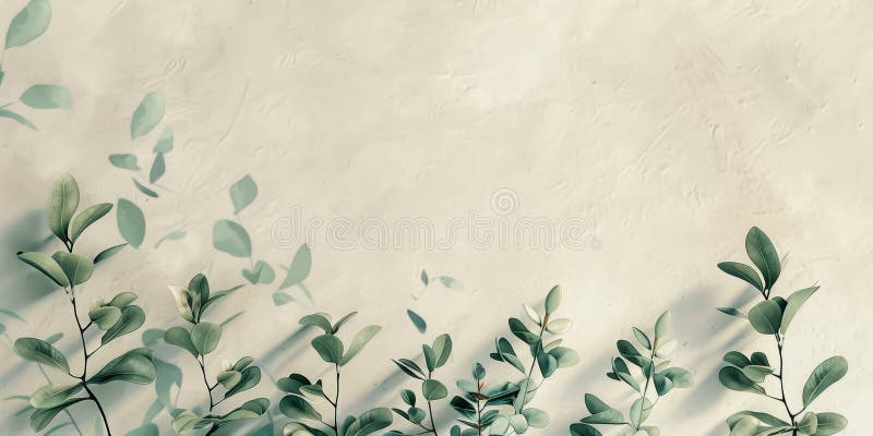 Simple Plant Design Arranged with an Artistic Layout Pattern Stock ...