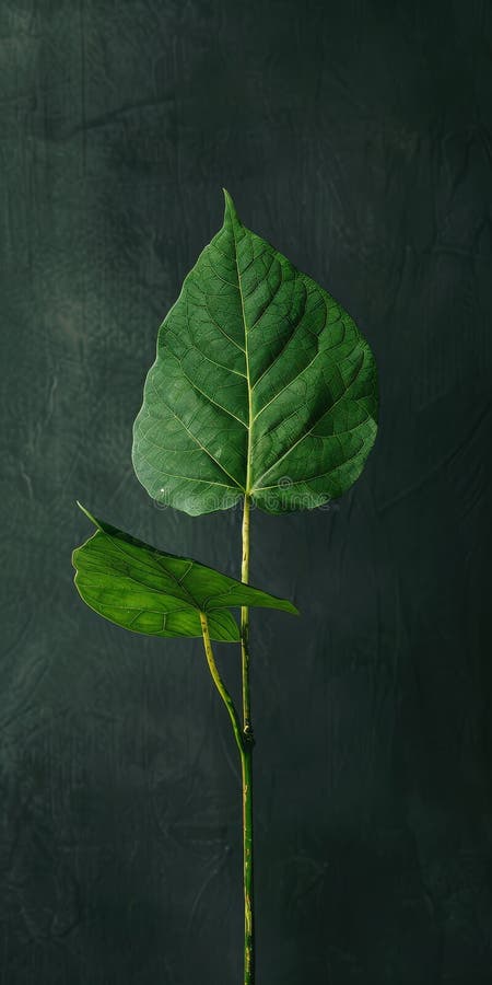 Simple Plant Design in Back View Showcasing Organic Textures Stock ...