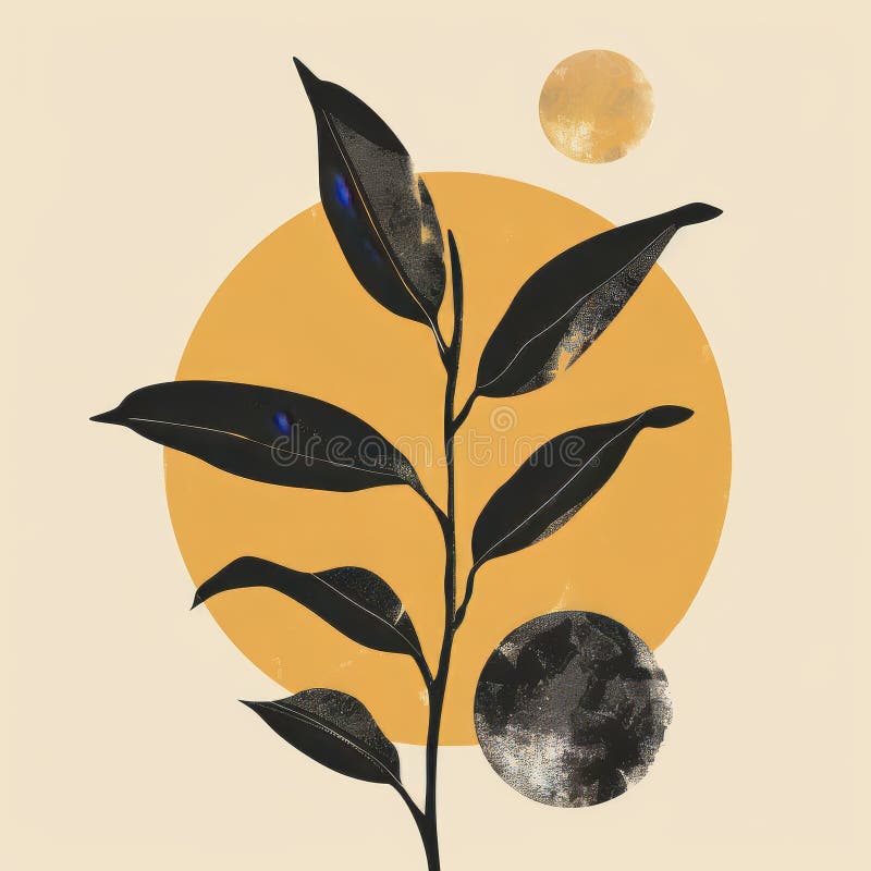 Simple Plant Design Suitable for Poster Composition Stock Illustration ...