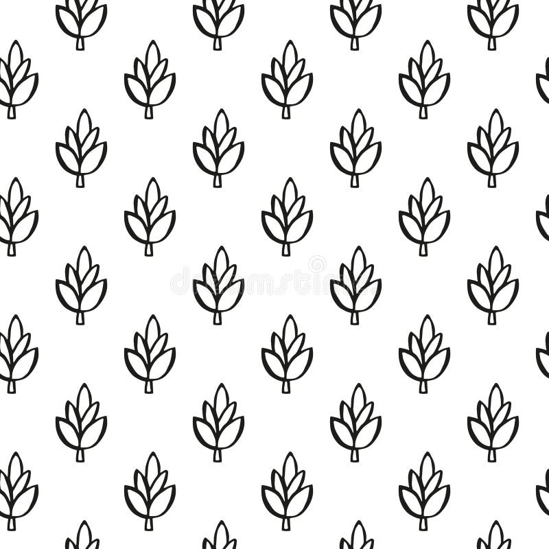 Simple plant pattern stock vector. Illustration of pattern - 78193002