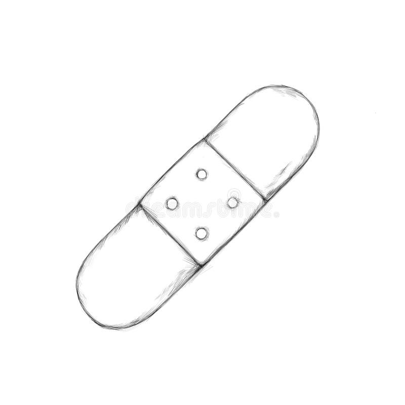 Simple Plaster on a White Background Stock Illustration - Illustration ...