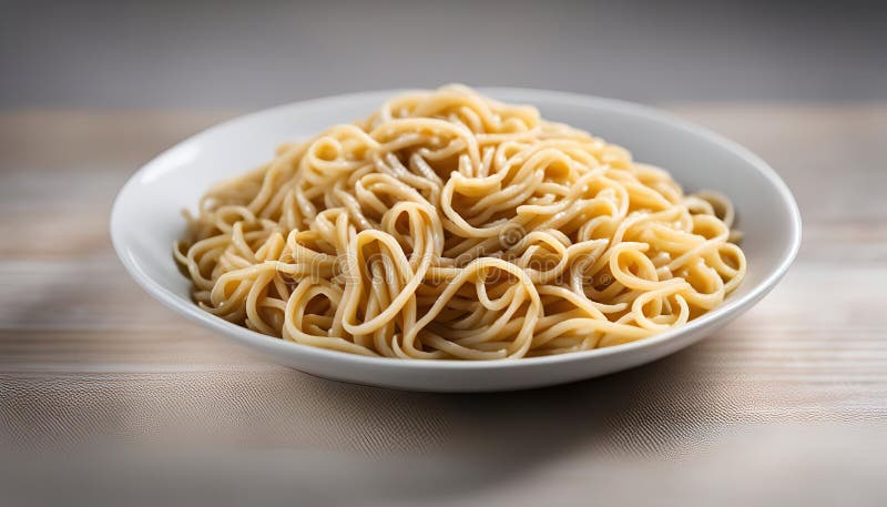 Simple Plate of Spaghetti stock illustration. Illustration of still ...