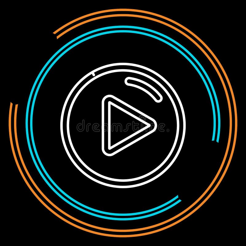 Simple Play Buttons Vector Set Stock Vector - Illustration of icon ...