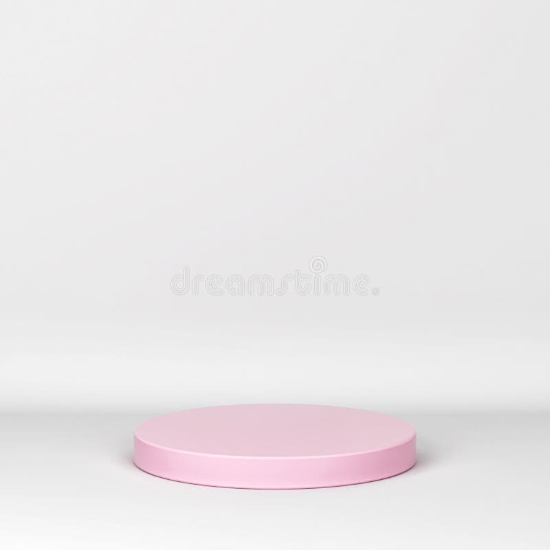 A Simple Podium Stage with a Solid Yellow Color and Neon Lights, 3d ...