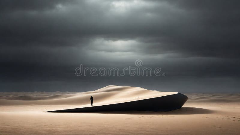 A Simple Podium Stands in Foreground, Set Against the Backdrop of a Dim ...