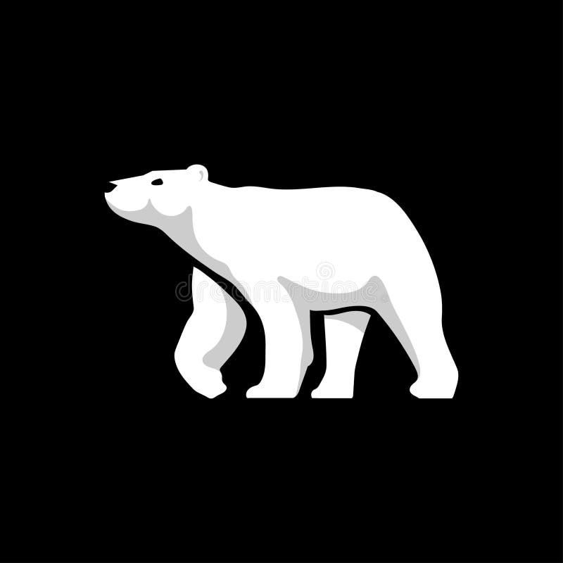 Simple Polar Bear Animal Vector Stock Vector - Illustration of wild ...