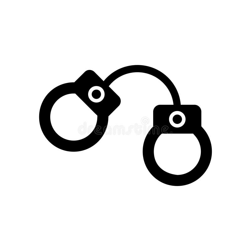 Simple Police Handcuffs Icon Vector Illustration Stock Vector ...