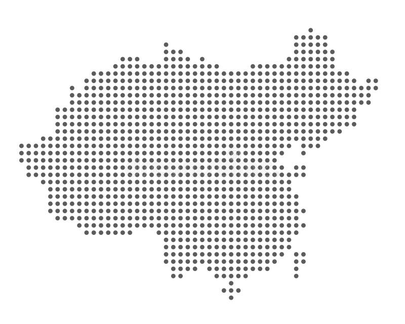 Simple Polka Dot Map of China. Dot Pattern in Shape of Chinese Republic ...