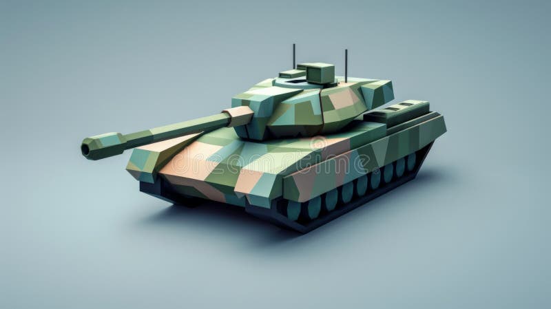 Simple Polygon Based Tank Design Stock Photo - Image of attack, armed ...