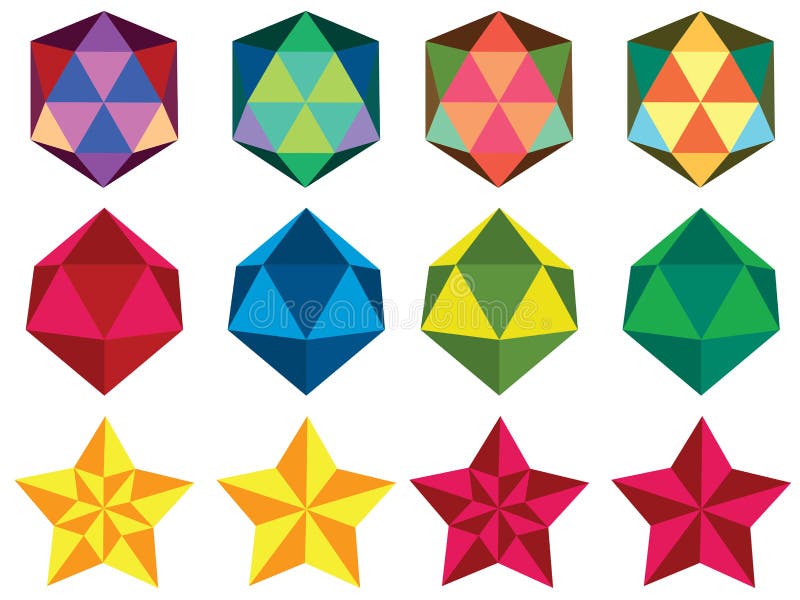 Simple Polygon Objects stock illustration. Illustration of regular ...