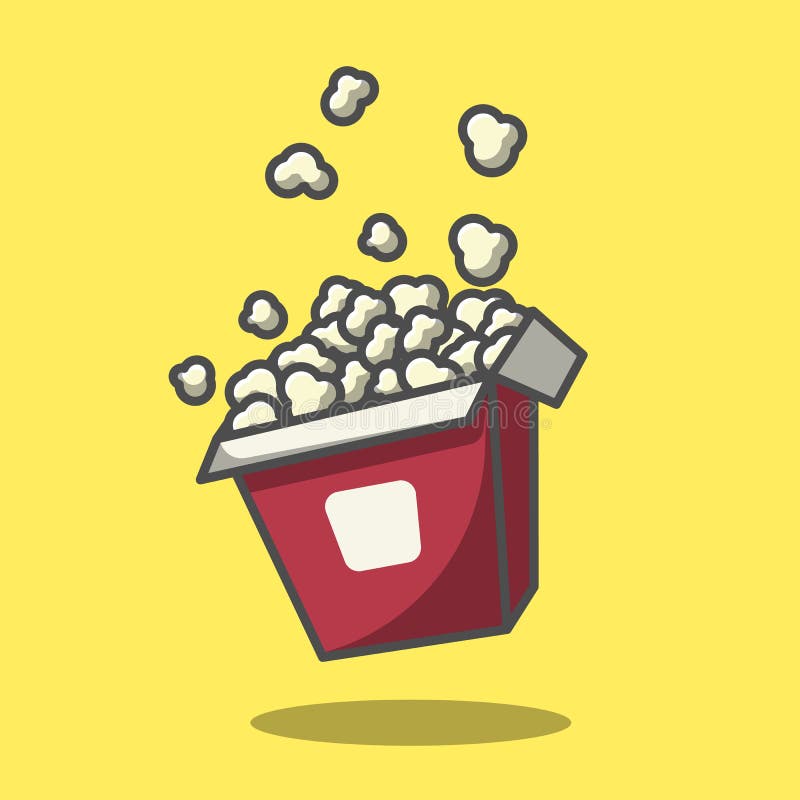 Simple Popcorn Vector Illustration Stock Vector - Illustration of ...