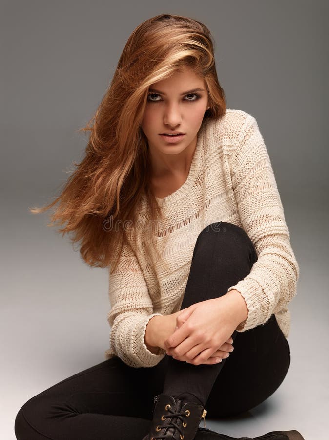 Simple Portrait of Beautiful Girl Stock Image - Image of beauty ...