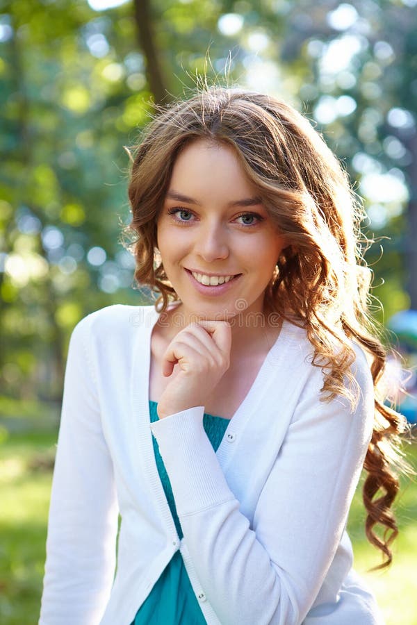 Simple Portrait of Young Woman. Stock Image - Image of caucasian, woman ...