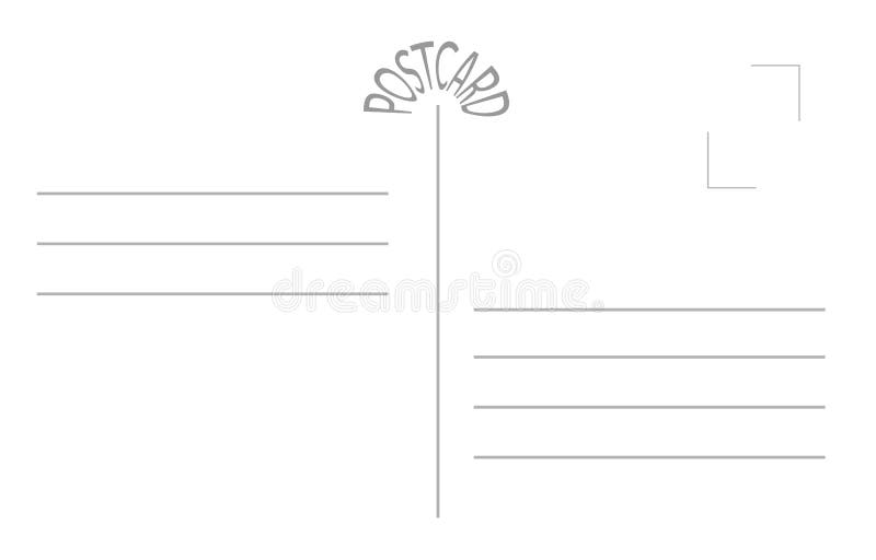 Simple postcard stock vector. Illustration of divider - 102633402