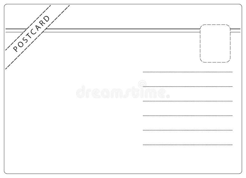 Simple Postcard Vector stock vector. Illustration of retro - 50114040