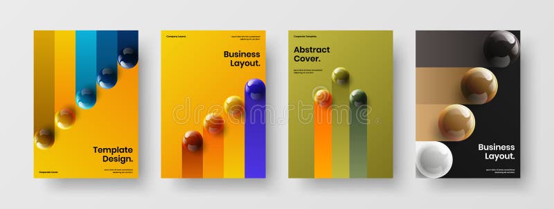 Simple Poster Design Vector Layout Collection Stock Vector ...