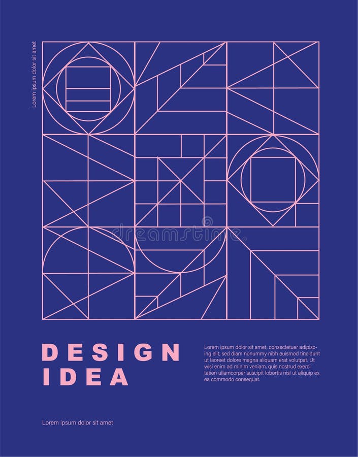 Minimal Geometric Graphic Cover Design. Stock Vector - Illustration of ...