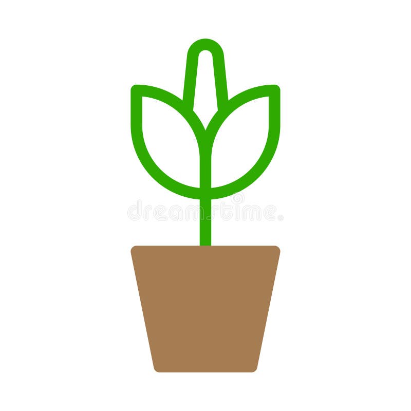 Simple Potted Plant Icon. Concept of Growth, Nature, and Home Decor ...
