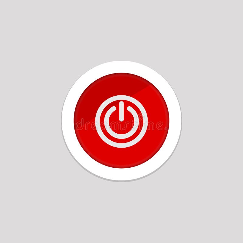 Simple Power Button Icon Mobile Phone Element Symbol or App Logo on or ...
