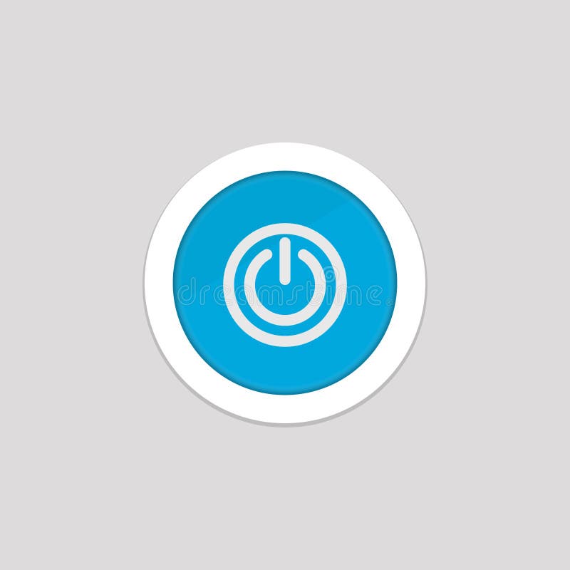Simple Power Button Icon Mobile Phone Element Symbol or App Logo on or ...