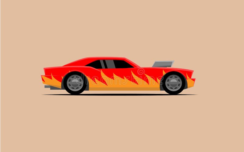 Simple Powerful Car with a Supercharger Stock Vector - Illustration of ...