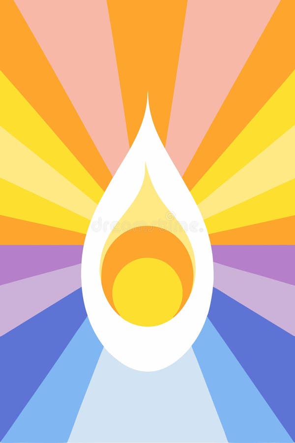 Abstract Geometric Graphic: Teardrop of Hope and Radiating Color Stock Vector - Illustration of ...