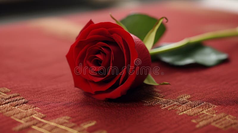 The Simple yet Powerful Image of a Single Rose on a Prayer Mat Stock ...