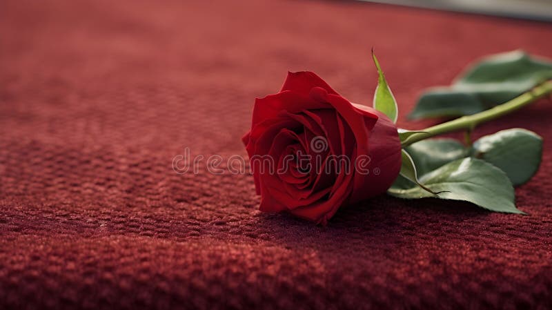 The Simple yet Powerful Image of a Single Rose on a Prayer Mat Stock ...