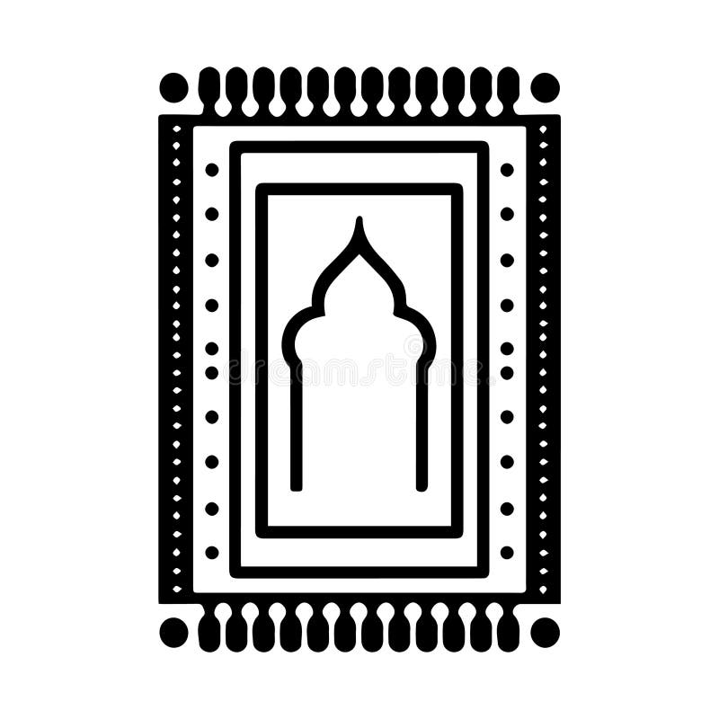 Simple Prayer Mat Vector Icon Modern Logo Illustration. Stock Vector ...