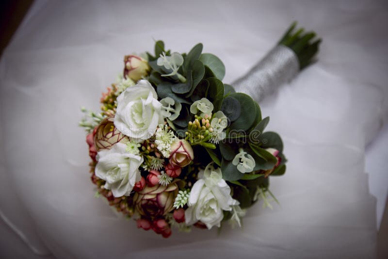 Simple and Pretty Wedding Bouquet. Stock Image - Image of bouquet ...