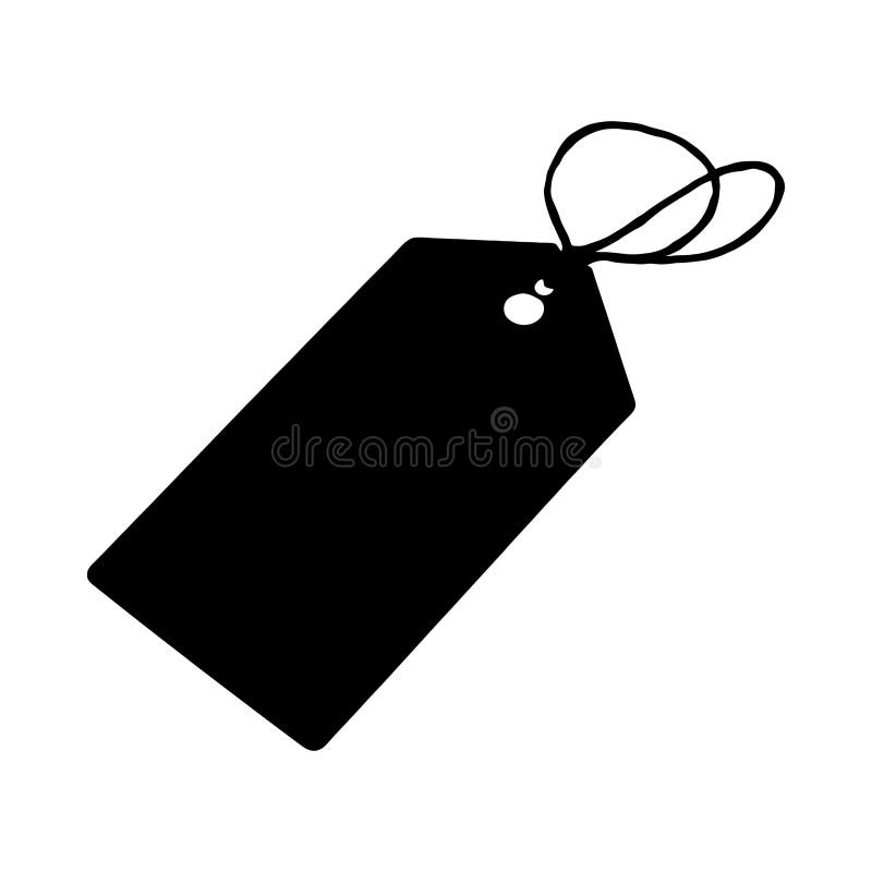 Simple Price Tag Silhouette Illustration Stock Vector - Illustration of ...