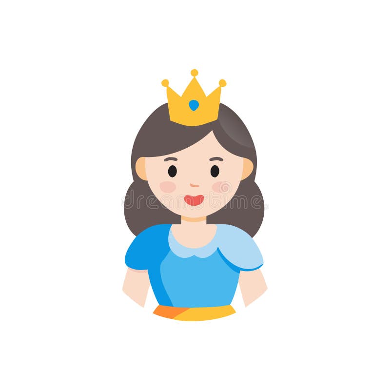 Simple Princess Icon for Fantasy Themes Stock Illustration ...