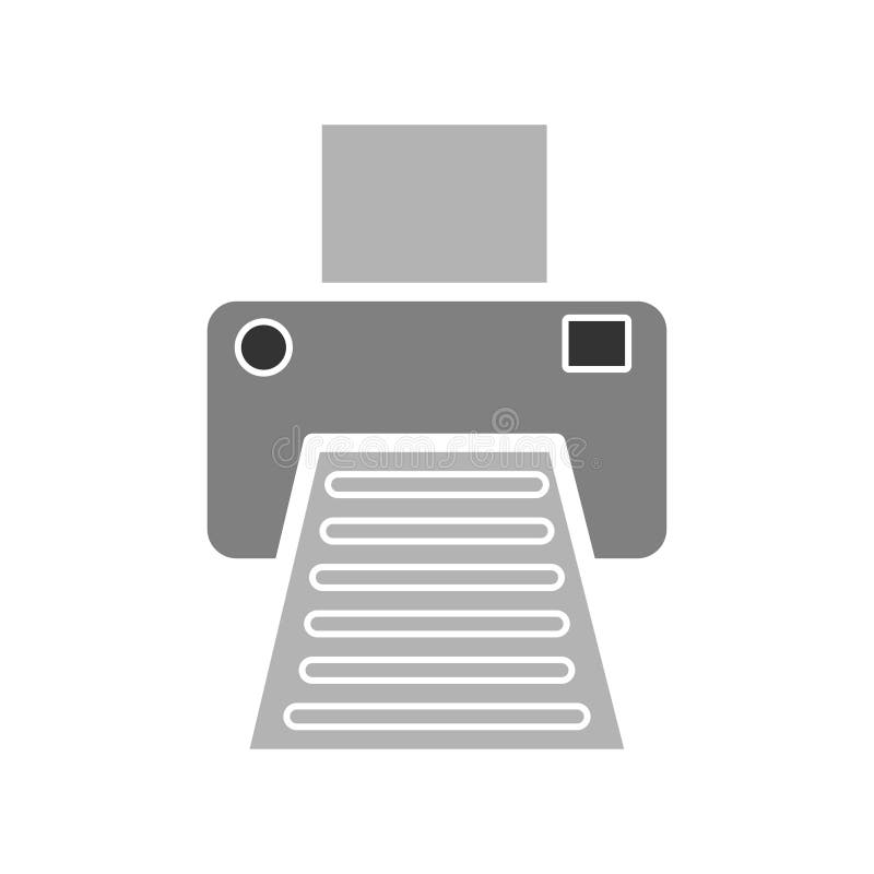 A simple print icon stock illustration. Illustration of company - 98174653