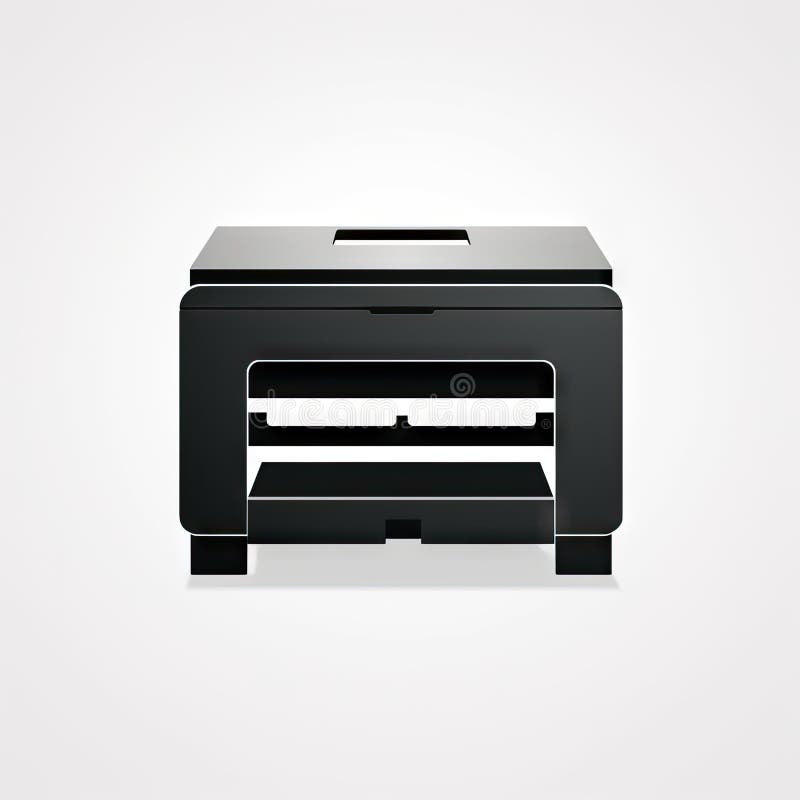 Simple Printer Icon, MFP Isolated, Laser Print, Inkjet Printer Icon for ...