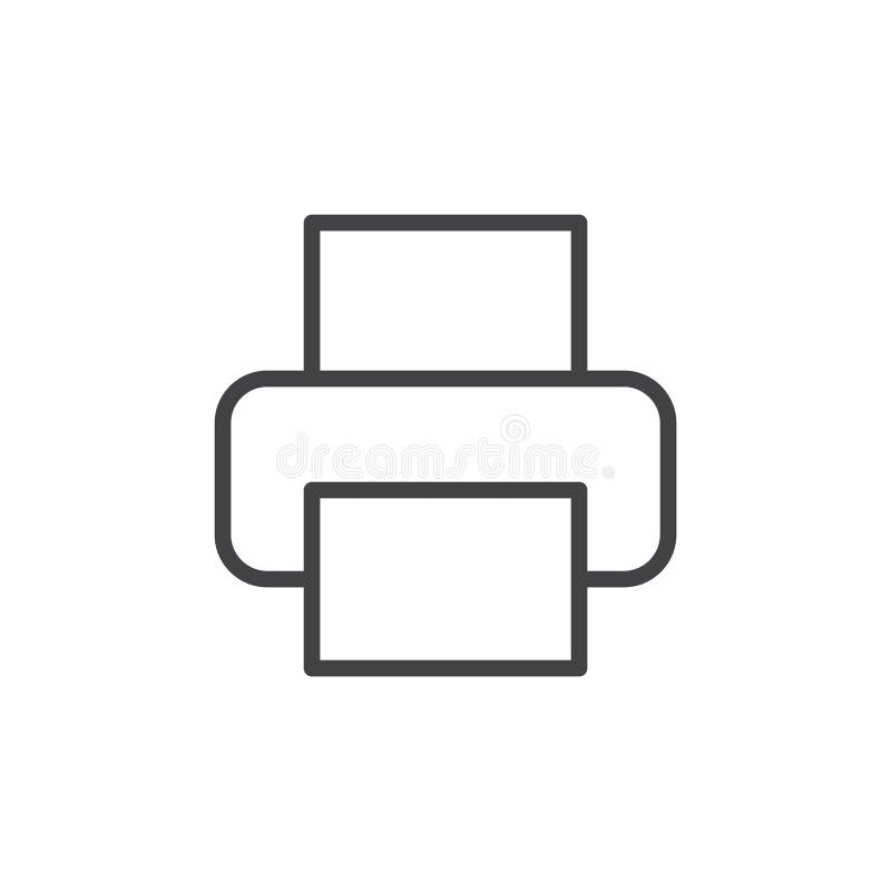 Simple Printer Icon Symbolizing Printing or Office Tasks Stock ...