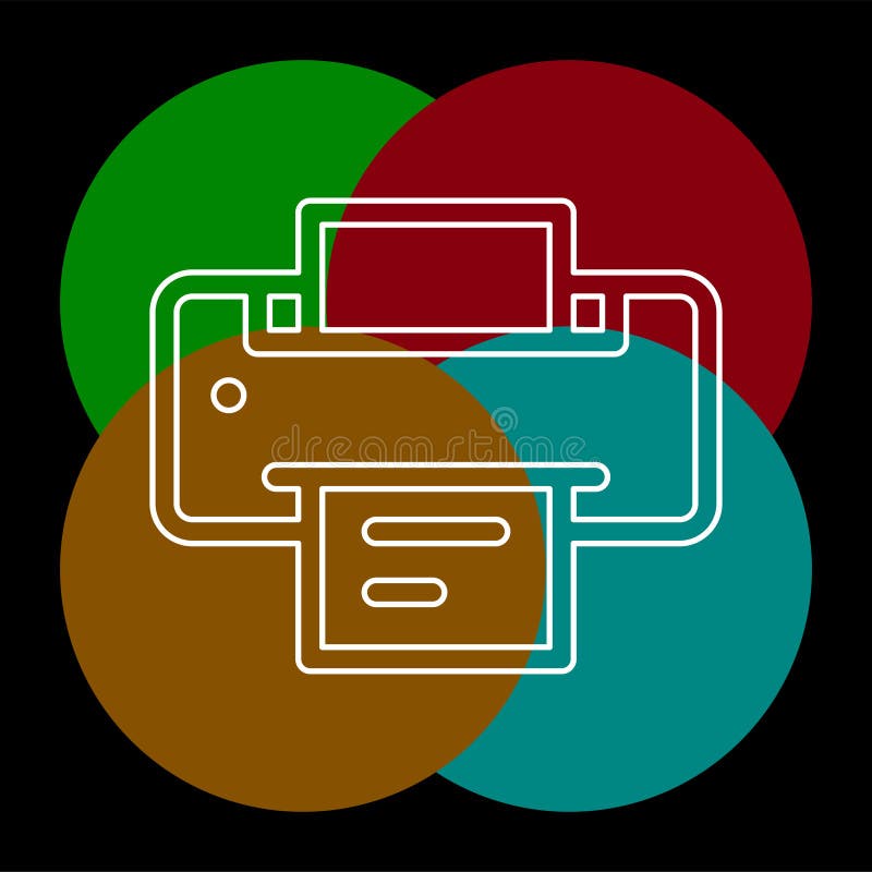 Printer vector icon stock vector. Illustration of object - 149327434