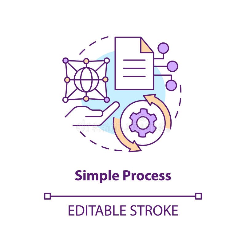 Simple Process Concept Icon Stock Vector - Illustration of infographic ...