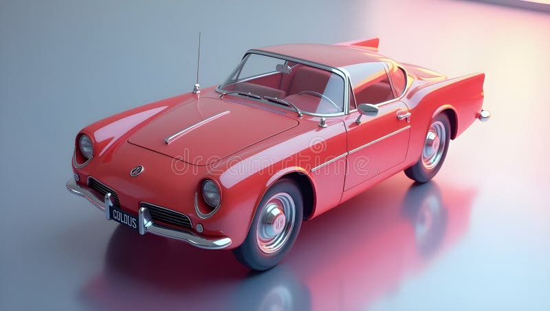 Simple Product Render in Bold Colors with Reflective Surfaces Stock ...