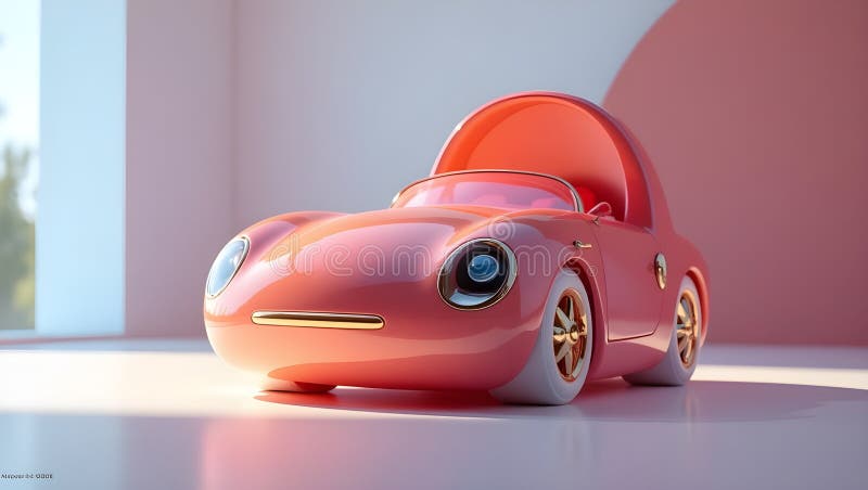 Simple Product Render in Bold Colors with Reflective Surfaces Stock ...