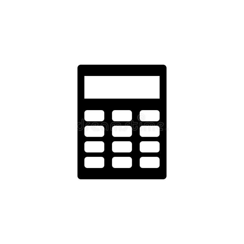 Simple, Professional Black Calculator Icon Suitable for Apps and ...
