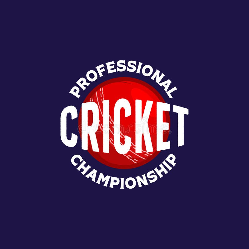 Simple Professional Cricket Championship Template Design. Typography ...
