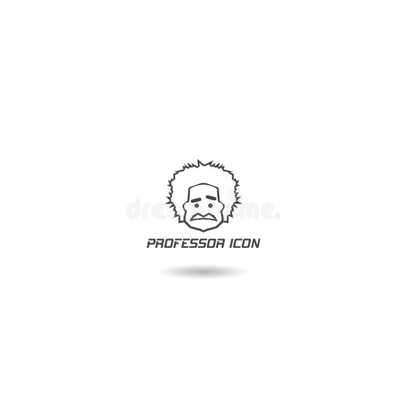 Simple Professor Icon with Shadow Stock Vector - Illustration of ...