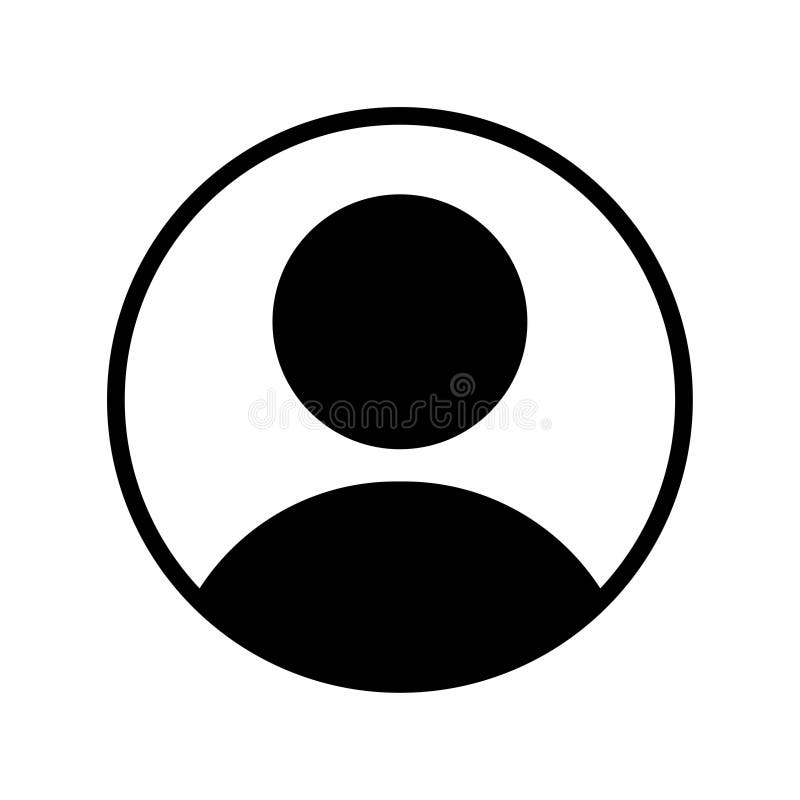 Simple Profile Icon. Thin Avatar Outline. User Circle Vector. Account Badge Symbol Stock Vector ...